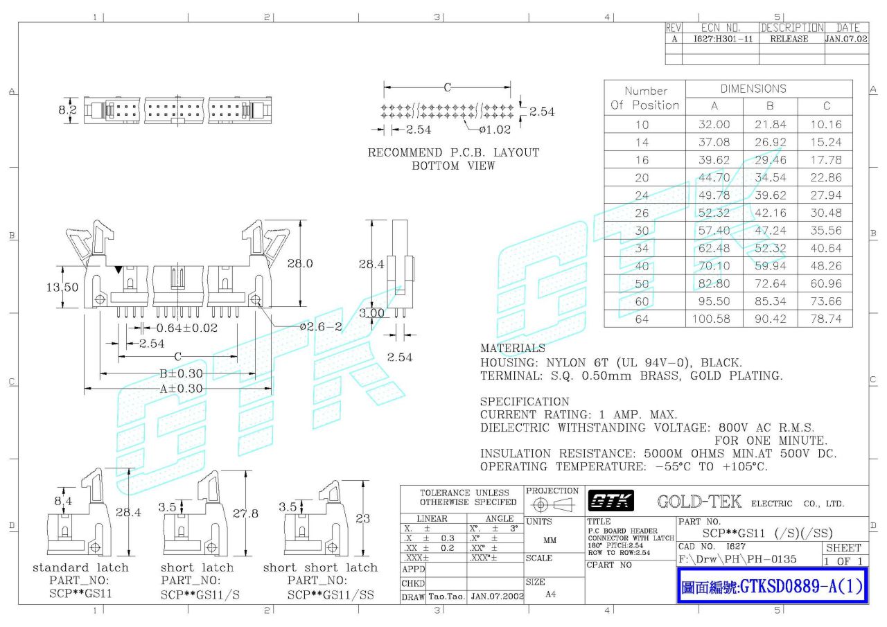 ขั้วบอร์ดเฮดเดอร์ ขาตรง 26P Board Header Connector ST - เครื่องป้องกัน ...