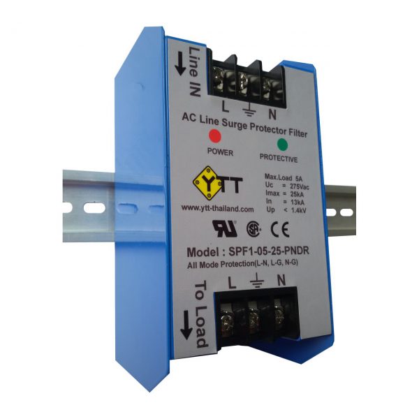 รุ่น SPF1-05-25-PNDR - เครื่องป้องกันไฟกระโชก กันฟ้าผ่า